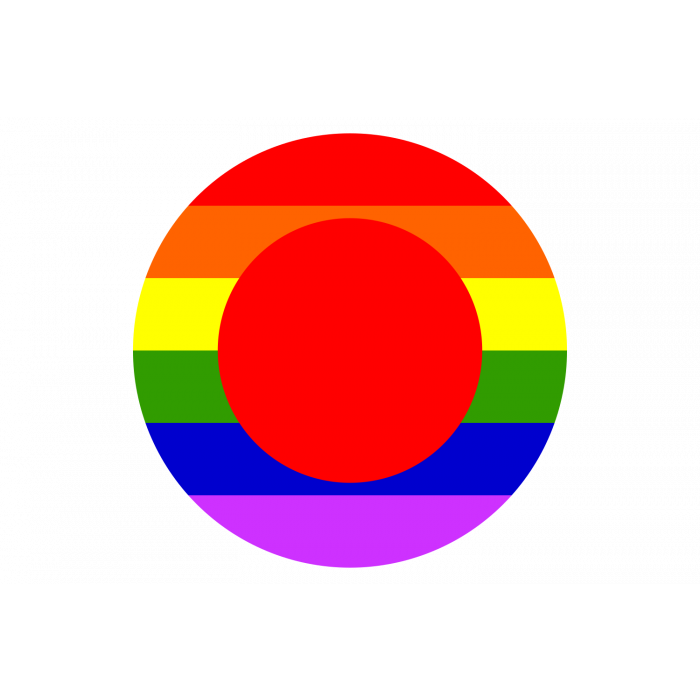 Flag: LGBT Japan | landscape flag | 1.35m² | 14.5sqft | 90x150cm | 3x5ft