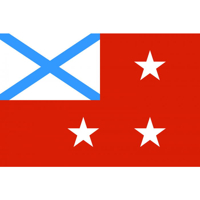 Flag: Russia, Flag of fleet commanders 1992 | landscape flag | 1.35m² ...